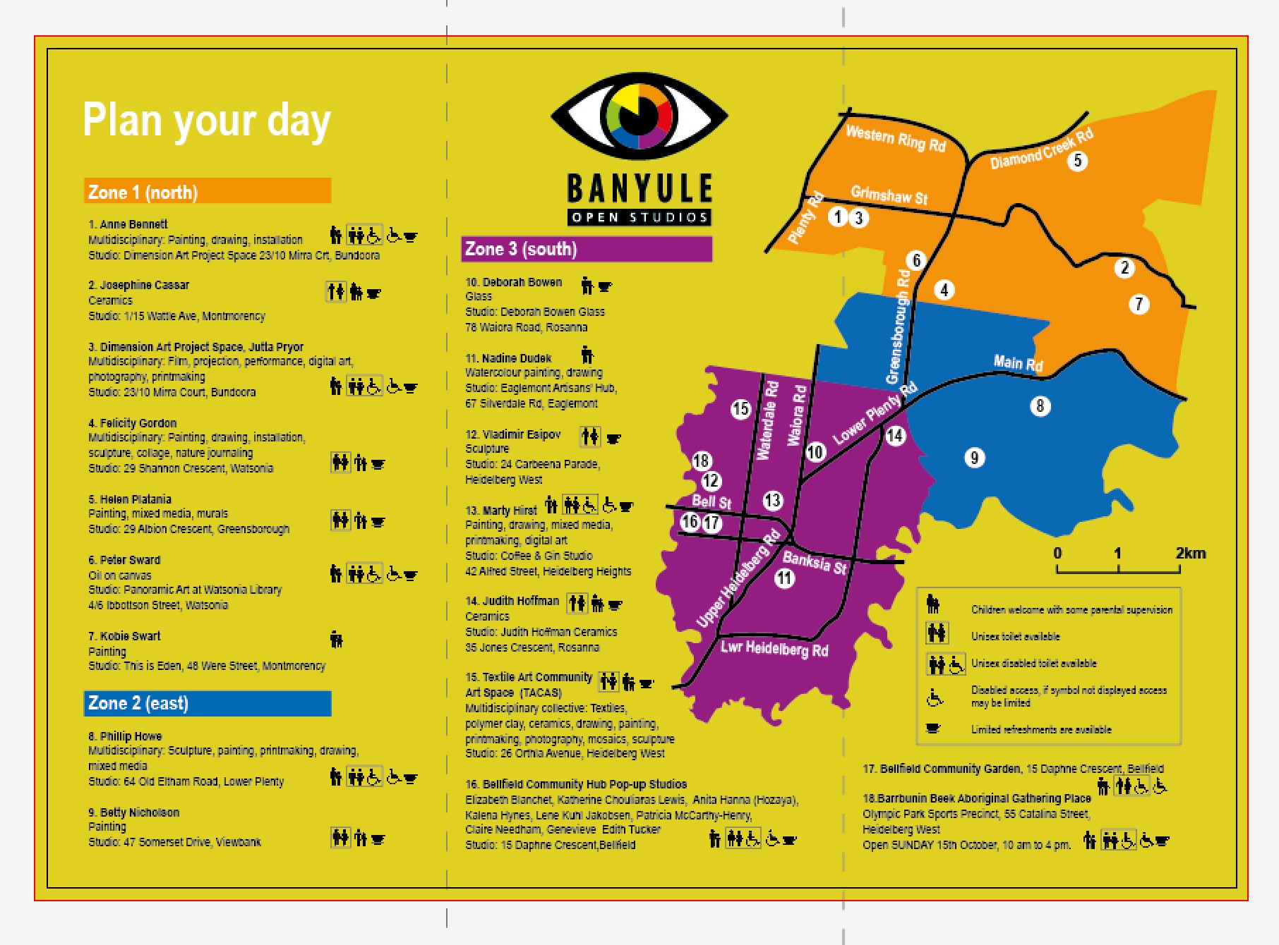 LOCATIONS - Banyule Open Studios
